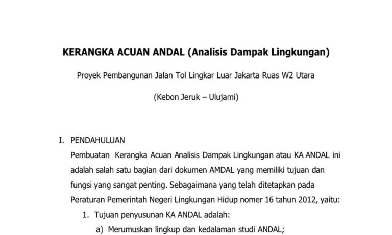 Jenis Dokumen Pengurusan AMDAL dan Prosedurnya